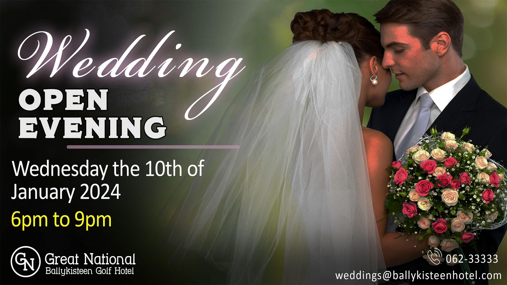 Wedding Open Evening | Wedding Venue Tipperary | Ballykisteen Golf Hotel